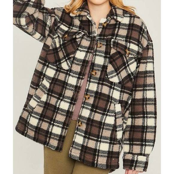 Love Tree | Jackets & Coats | New Love Tree Brandi Plaid Shacket In ...